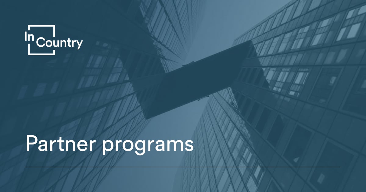 Data-residency and localization partners - InCountry