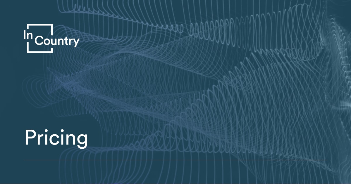 Data-residency cloud data-storage pricing - InCountry