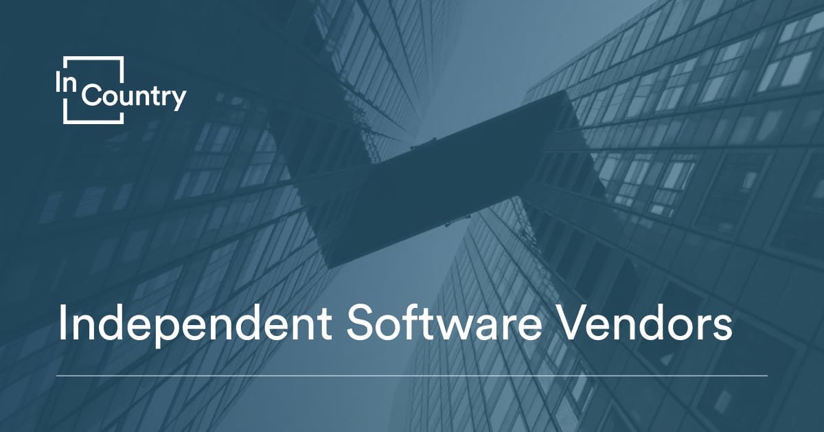 Data Residency Partner for Independent Software Vendors - InCountry