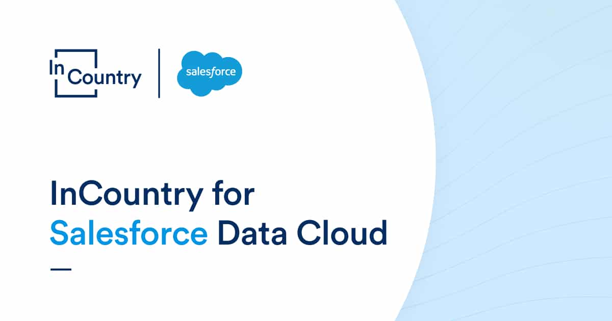 InCountry for Salesforce Data Cloud - InCountry